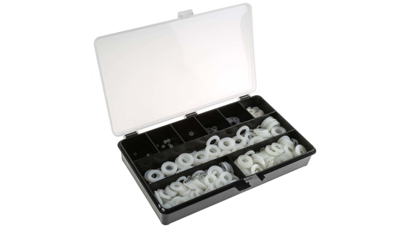RS PRO 1500 piece Nylon Plain Washer Kit | RS