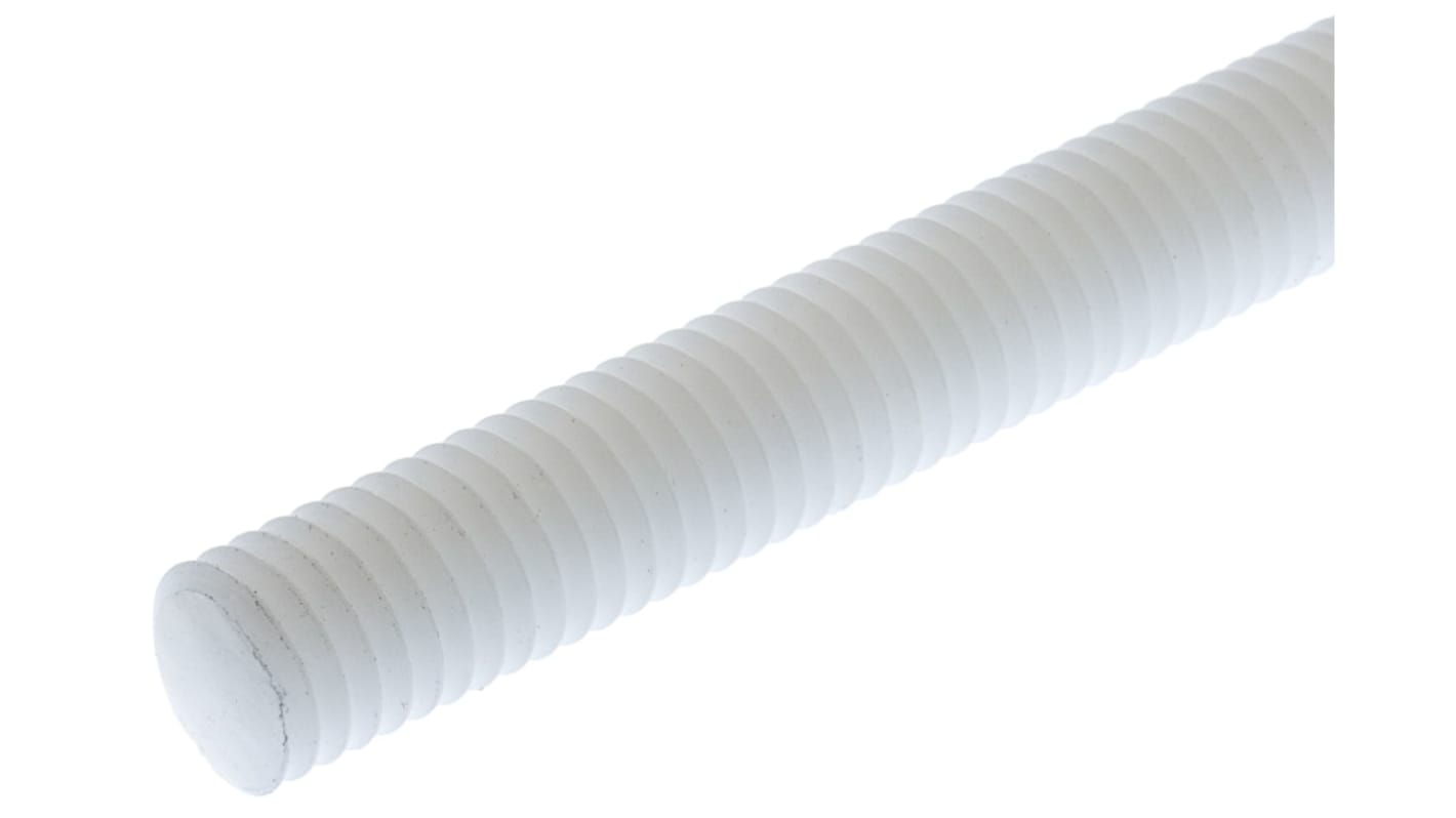 RS PRO Plain Nylon Threaded Rod, M8, 1m | RS
