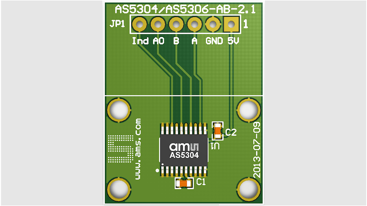 ams OSRAM AS5306-TS_EK_AB Position Sensor Adapter Board for AS5306 ...