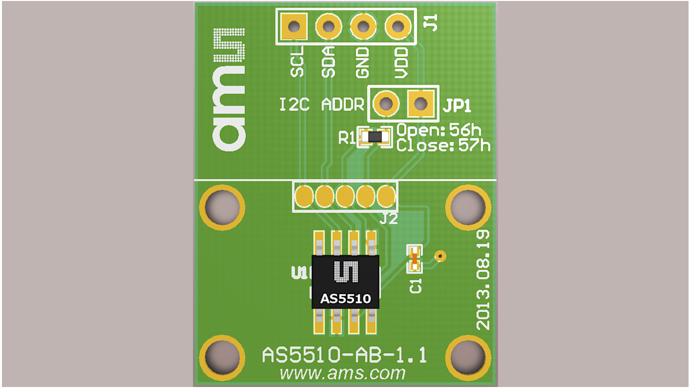 ams OSRAM AS5510-SO_EK_AB Position Sensor Adapter Board for AS5510 ...