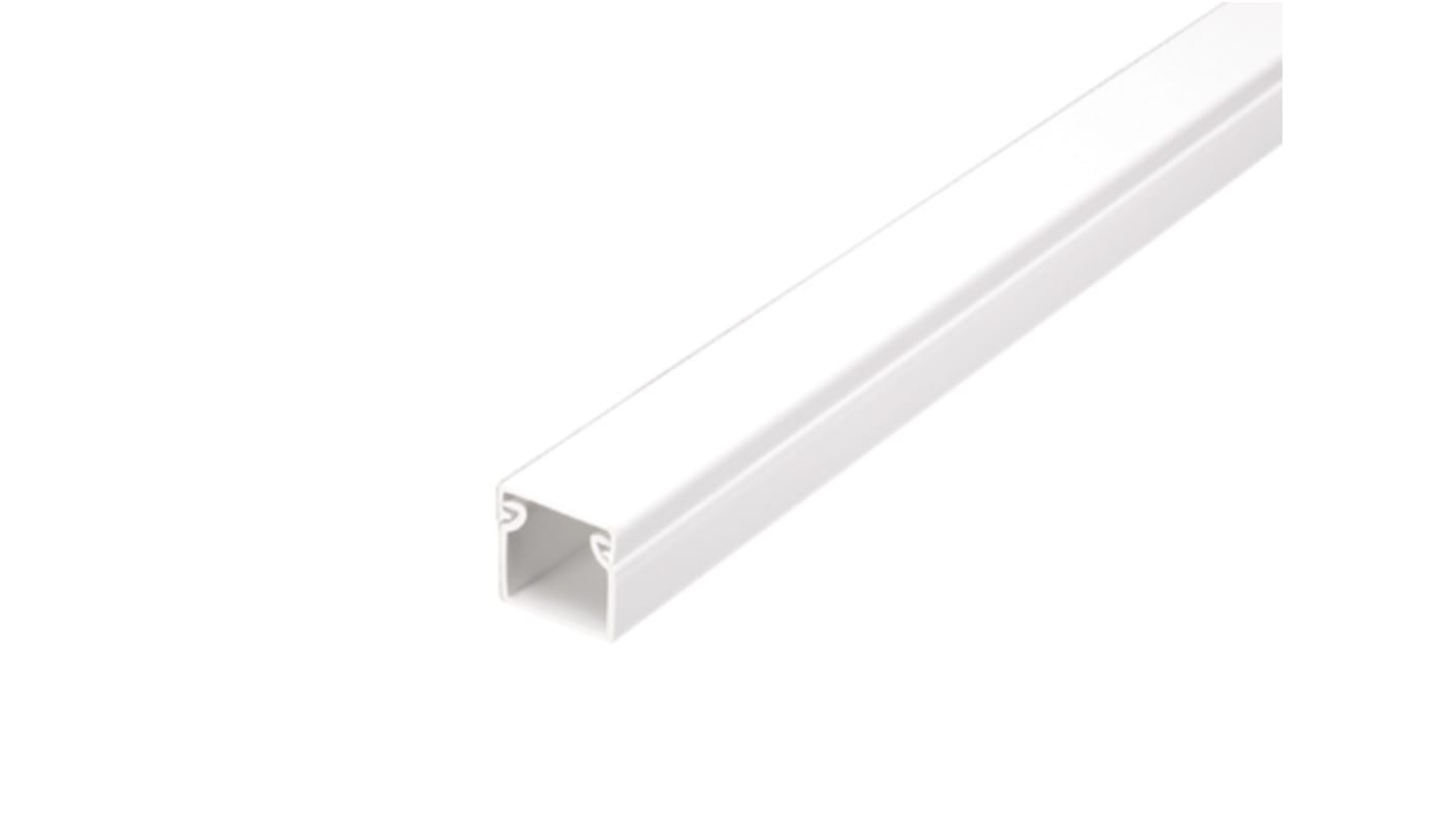 RS PRO White Cable Trunking, W15 mm x D25mm, L2m, PVC | RS