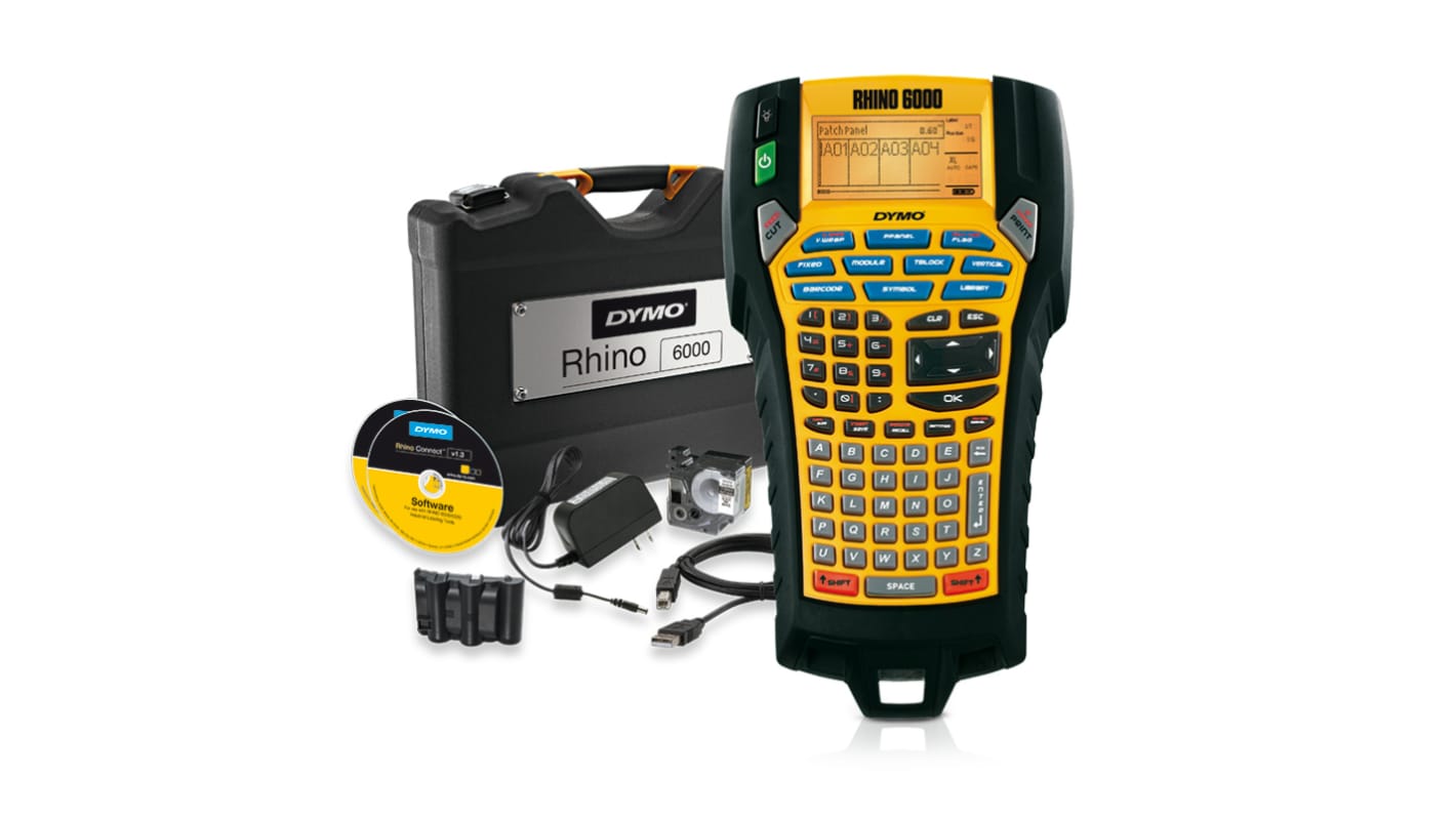 2122967 | Dymo DYMO RHINO 6000 Handheld Label Printer Kit, 19mm Max ...