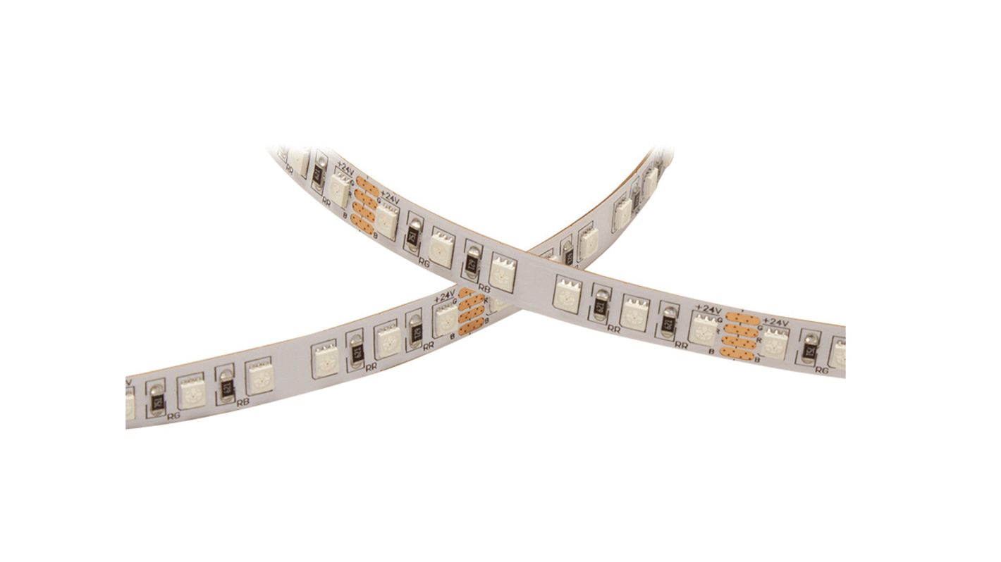 F8-RGB28-24-60-20-10M-FP | PowerLED 24V dc RGB LED Strip, 10m Length | RS