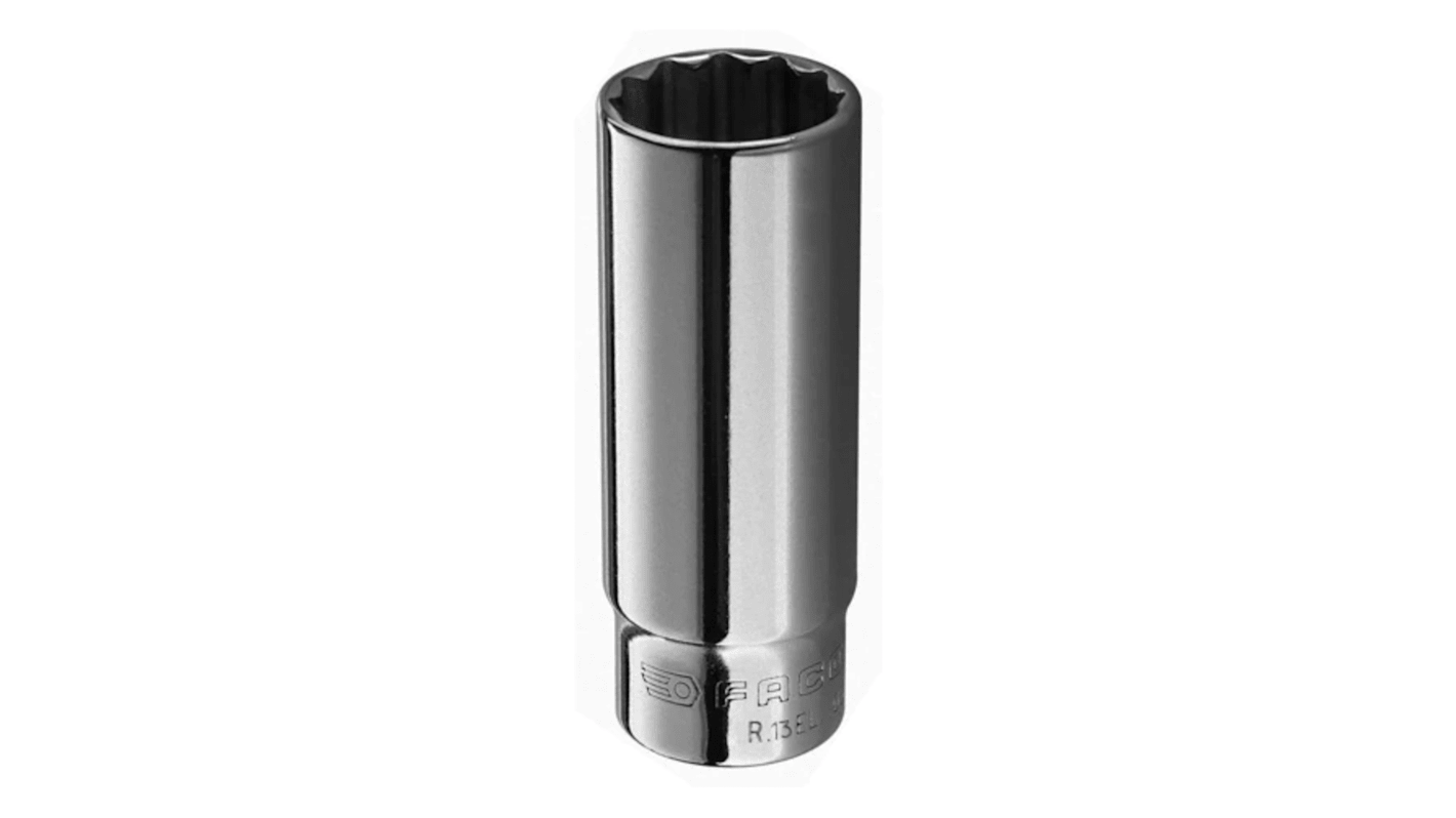R.10EL | Facom 1/4 in Drive 10mm Deep Socket, 12 point, 50 mm Overall ...