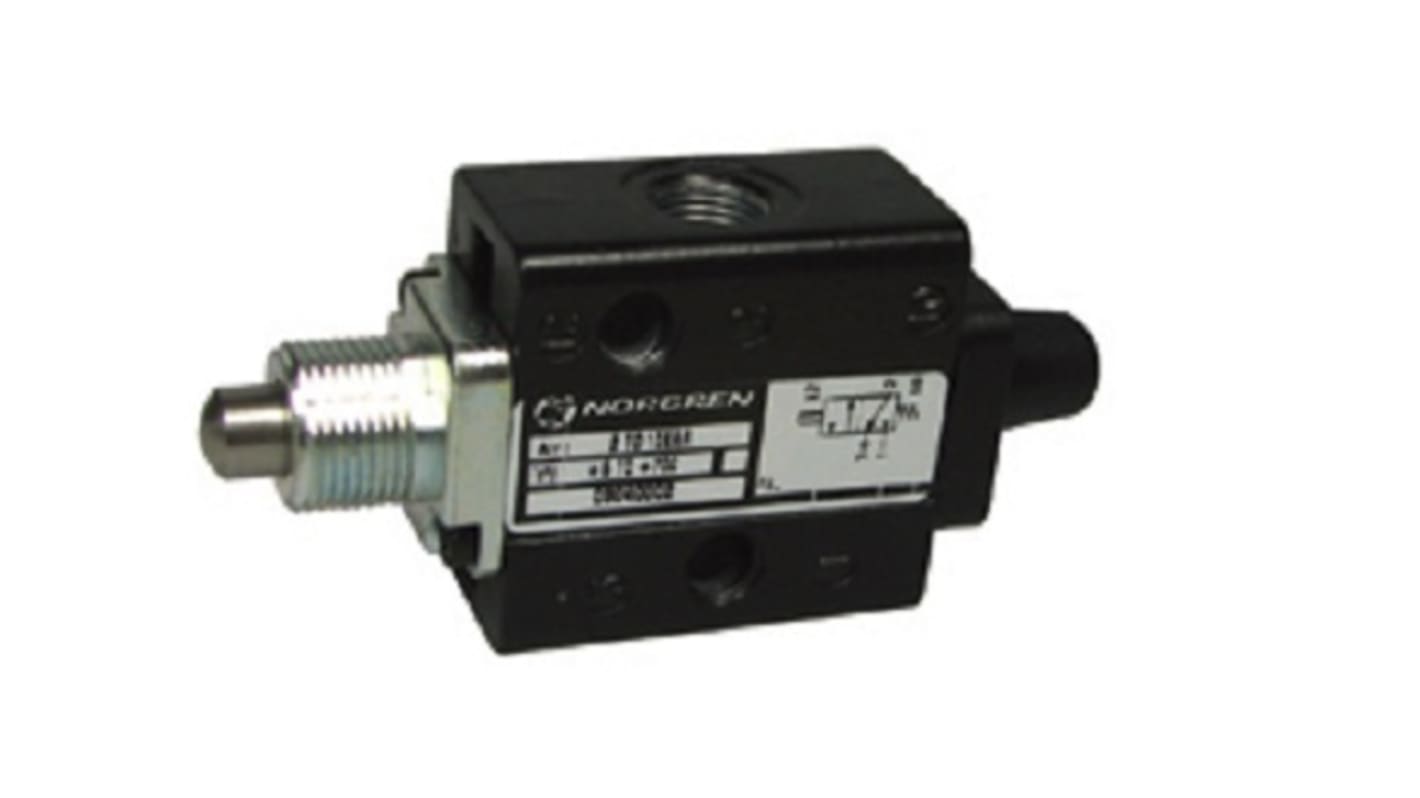 RS PRO Plunger 3/2 Pneumatic Control Valve super X Mechanical 3/2 valve ...