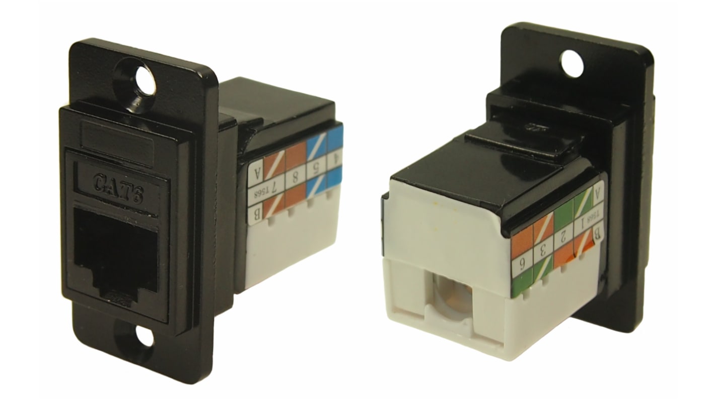 RS PRO Socket RJ45 Connector, Panel Mount, Cat6 | RS