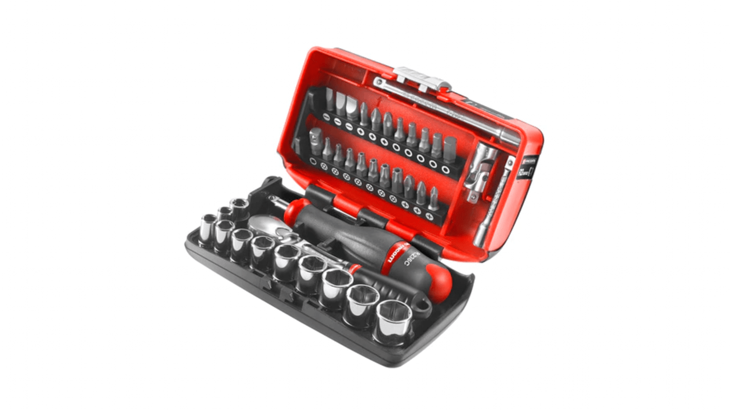 RL.NANO1 | Facom 38-Piece Metric 1/4 in Standard Socket/Bit Set with ...