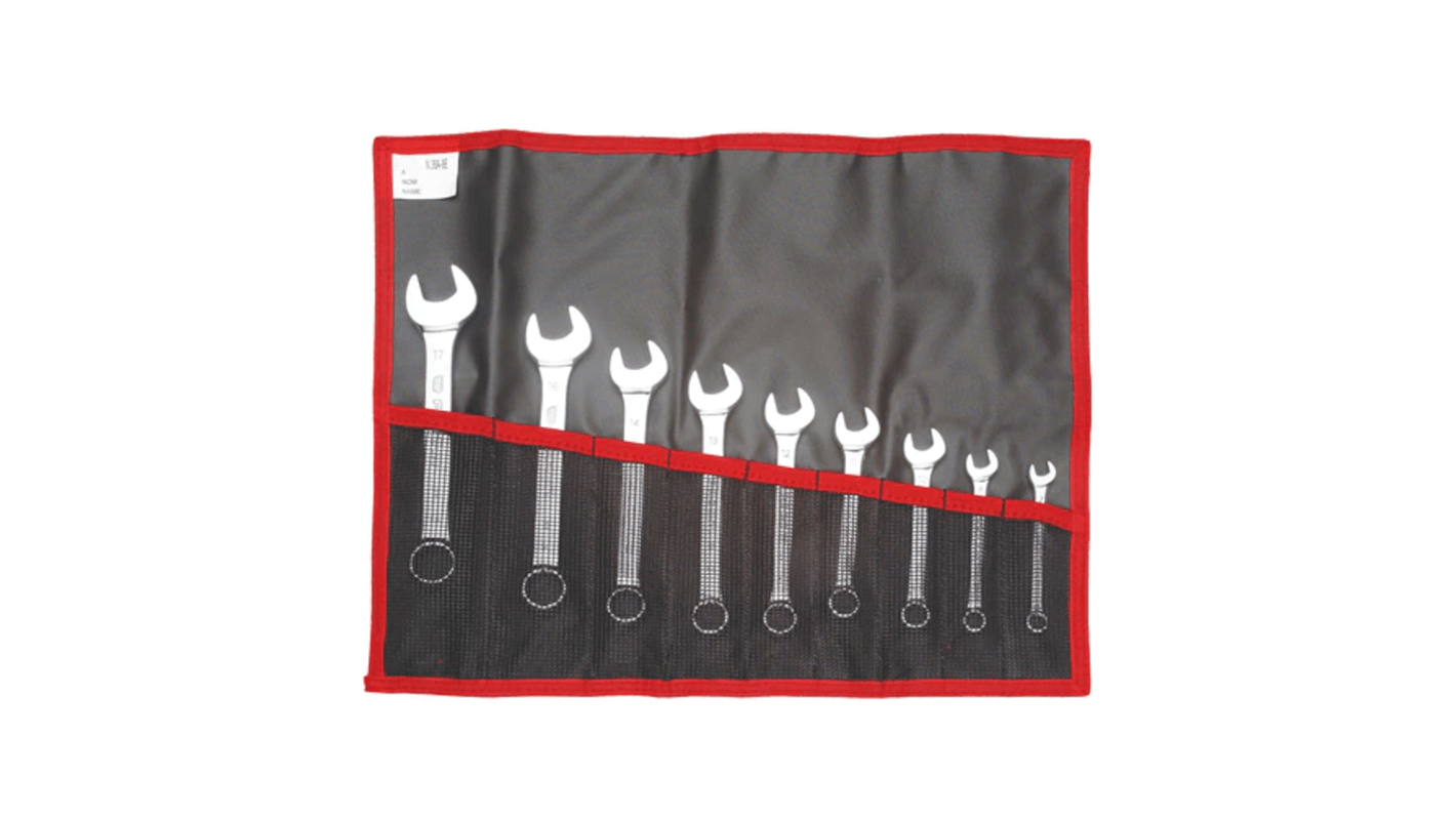 39.JE9T | Facom 9-Piece Combination Spanner Set, 7 → 17 mm | RS