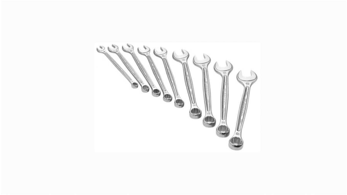 440.JE9 | Facom 9-Piece Combination Spanner Set, 8 → 19 mm | RS
