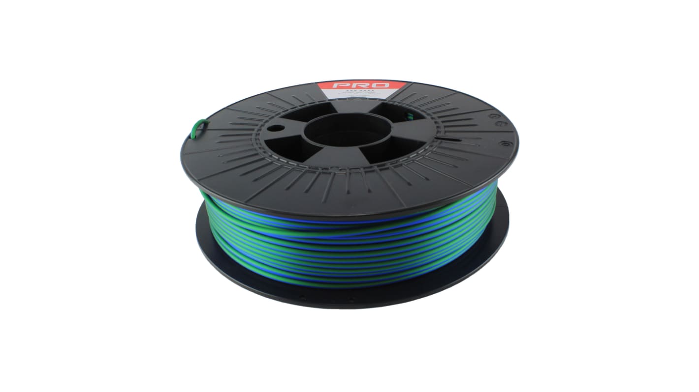 RS PRO 2.85mm Blue/Green PLA Magic 3D Printer Filament, 300g | RS