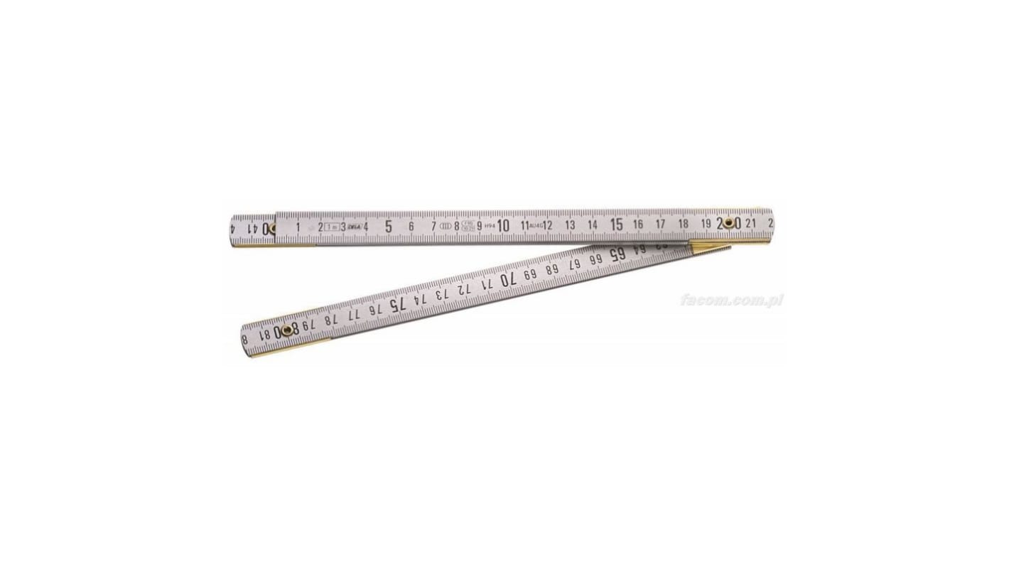 DELA.625.00 | Facom 1m Brass Metric Folding Ruler | RS