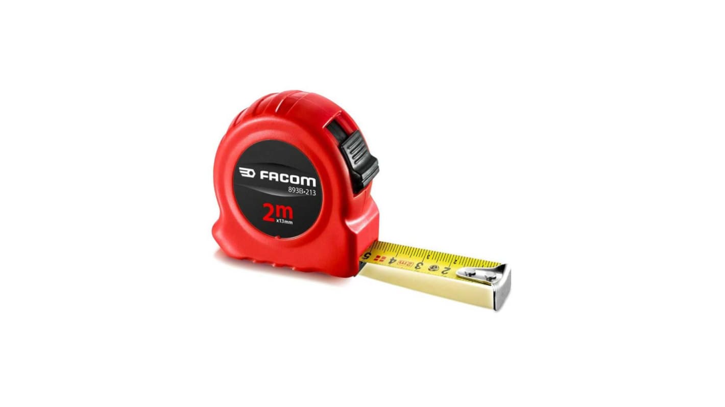 893B.213PB | Facom 2m Tape Measure, Metric | RS