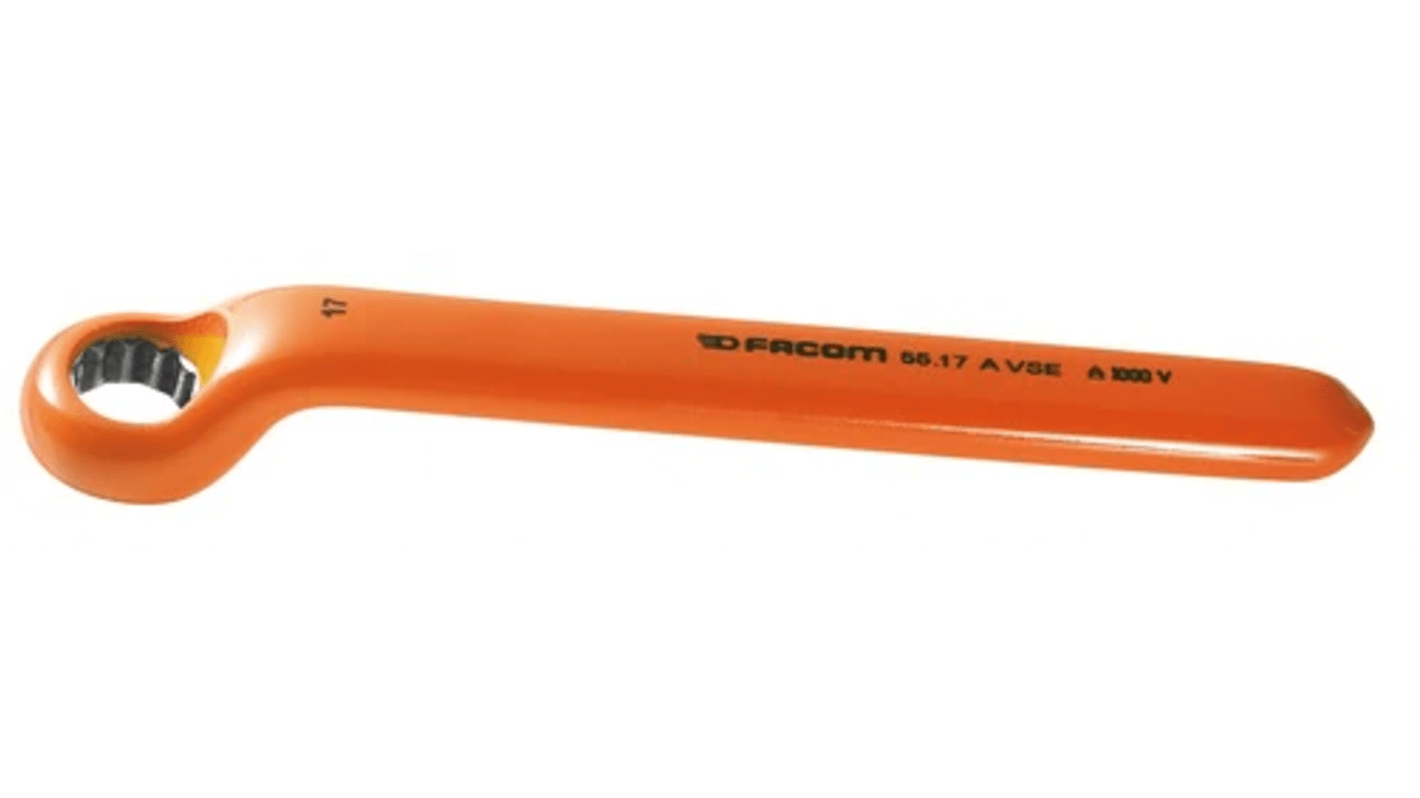 55.17AVSE | Facom Ring Spanner, 17mm, Metric, 198 mm Overall, VDE/1000V | RS
