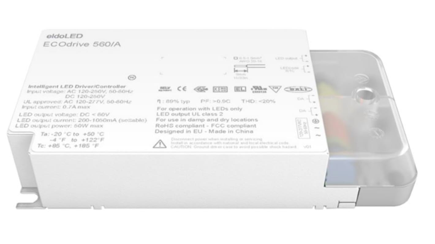 EC0560A5 | eldoLED LED Driver, 2 → 55V Output, 50W Output, 150 → 1400mA ...