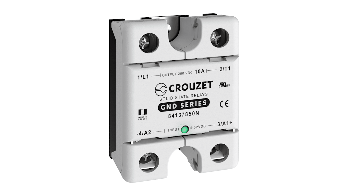 84137850N | Crouzet GND Series Solid State Relay, 20 A rms Load, Panel ...