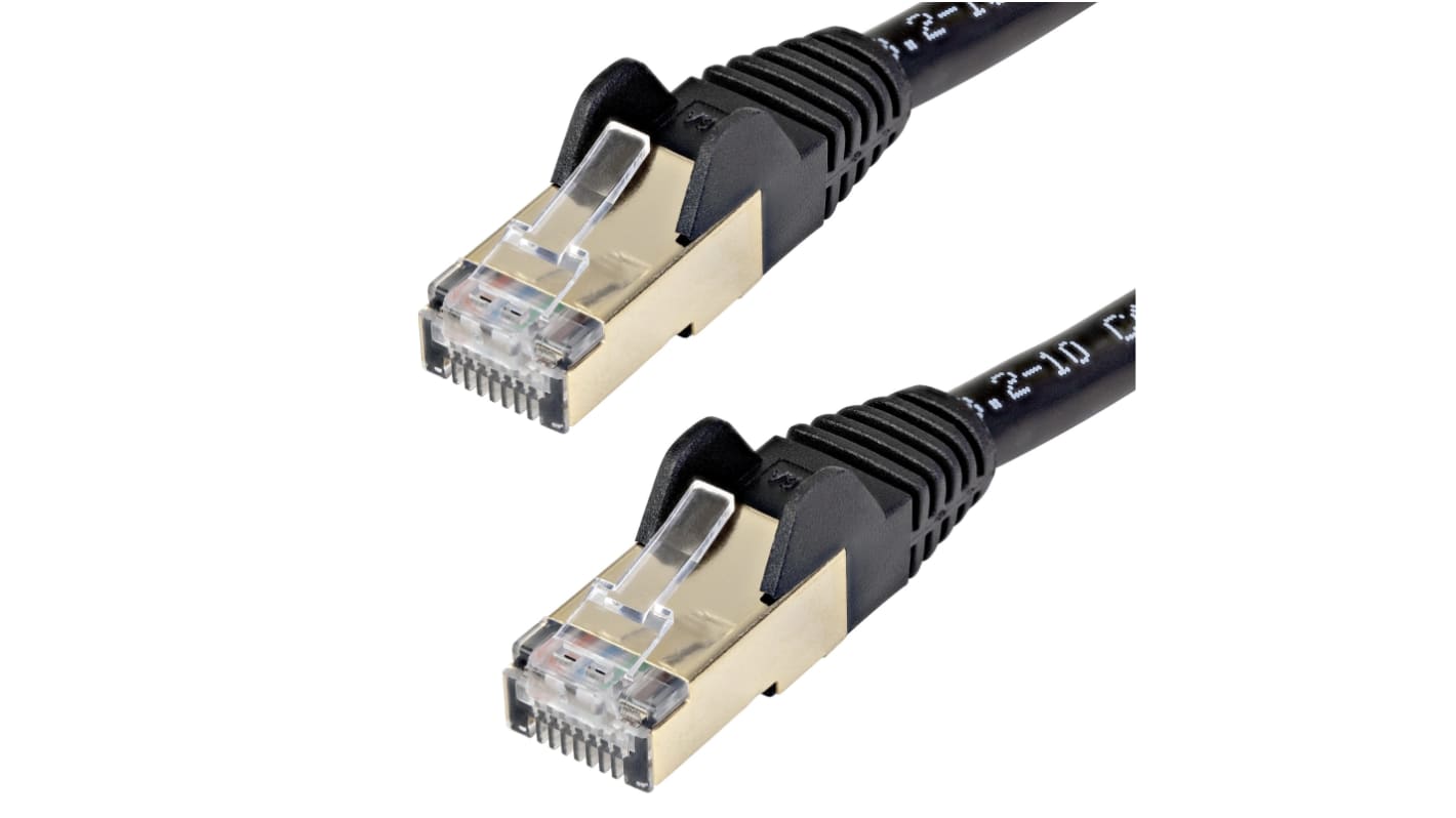 6ASPAT10MBK | StarTech.com Cat6a Straight Male RJ45 to Straight Male ...