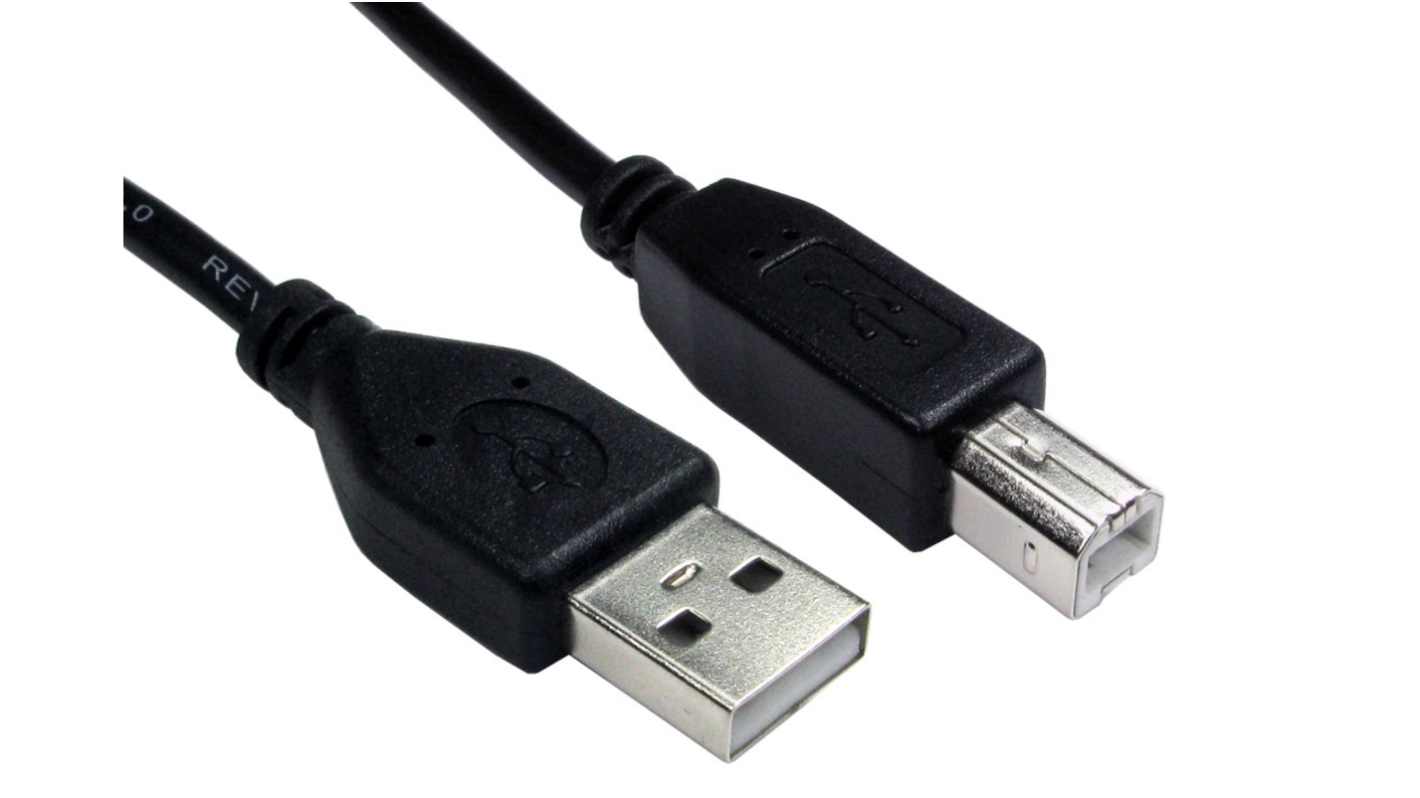 RS PRO USB 2.0 Cable, Male USB A to Male USB B Cable, 4.5m | RS