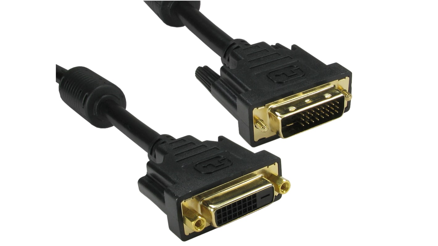 RS PRO, Male DVI-D Dual Link to Female DVI-D Dual Link Cable, 2m | RS
