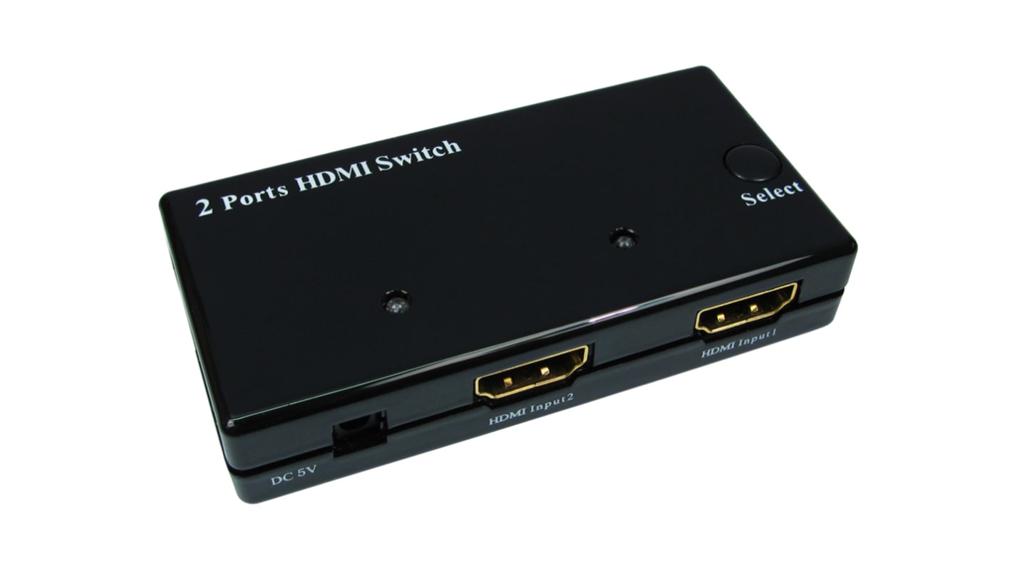 RS PRO 2 Port 2 Input 1 Output HDMI Switch 1080 | RS