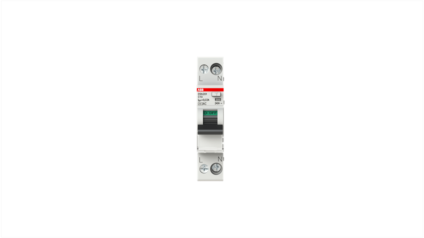 2CSR255050R1104 | ABB RCBO, 10A Current Rating, 1P Poles, Type C | RS