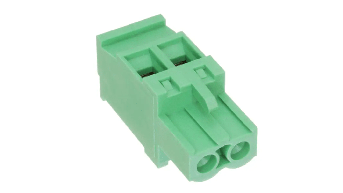 RS PRO 5mm Pitch 2 Way Pluggable Terminal Block, Plug, Free Hanging (In ...