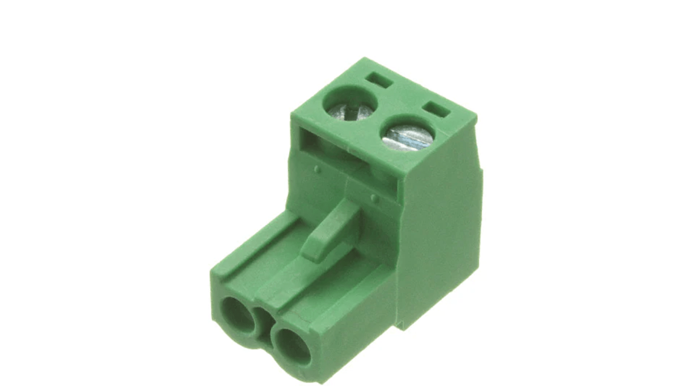 RS PRO 5.08mm Pitch 2 Way Pluggable Terminal Block, Plug, Free Hanging ...