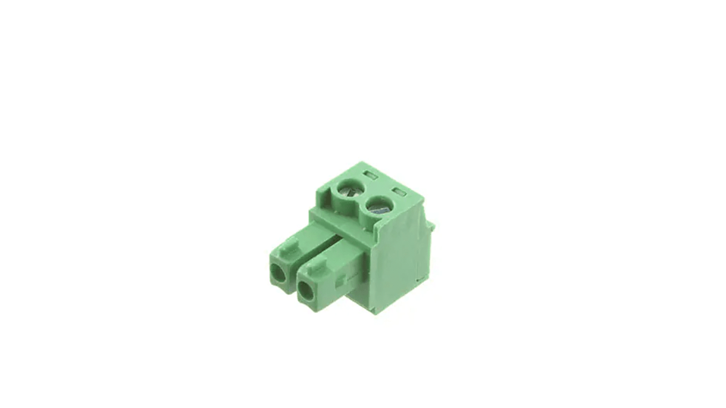 RS PRO 3.81mm Pitch 2 Way Pluggable Terminal Block, Plug, Free Hanging ...