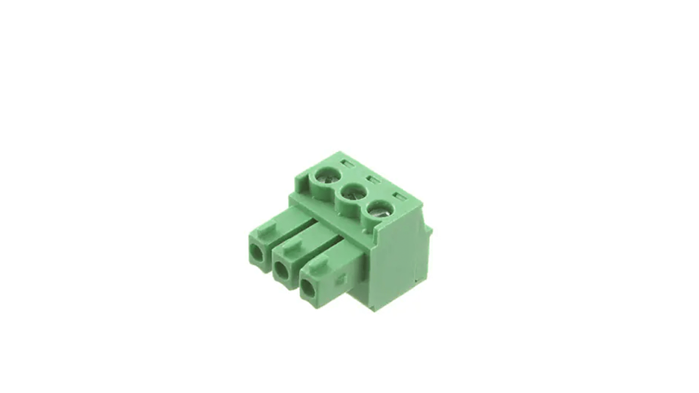 RS PRO 3.81mm Pitch 3 Way Pluggable Terminal Block, Plug, Free Hanging ...