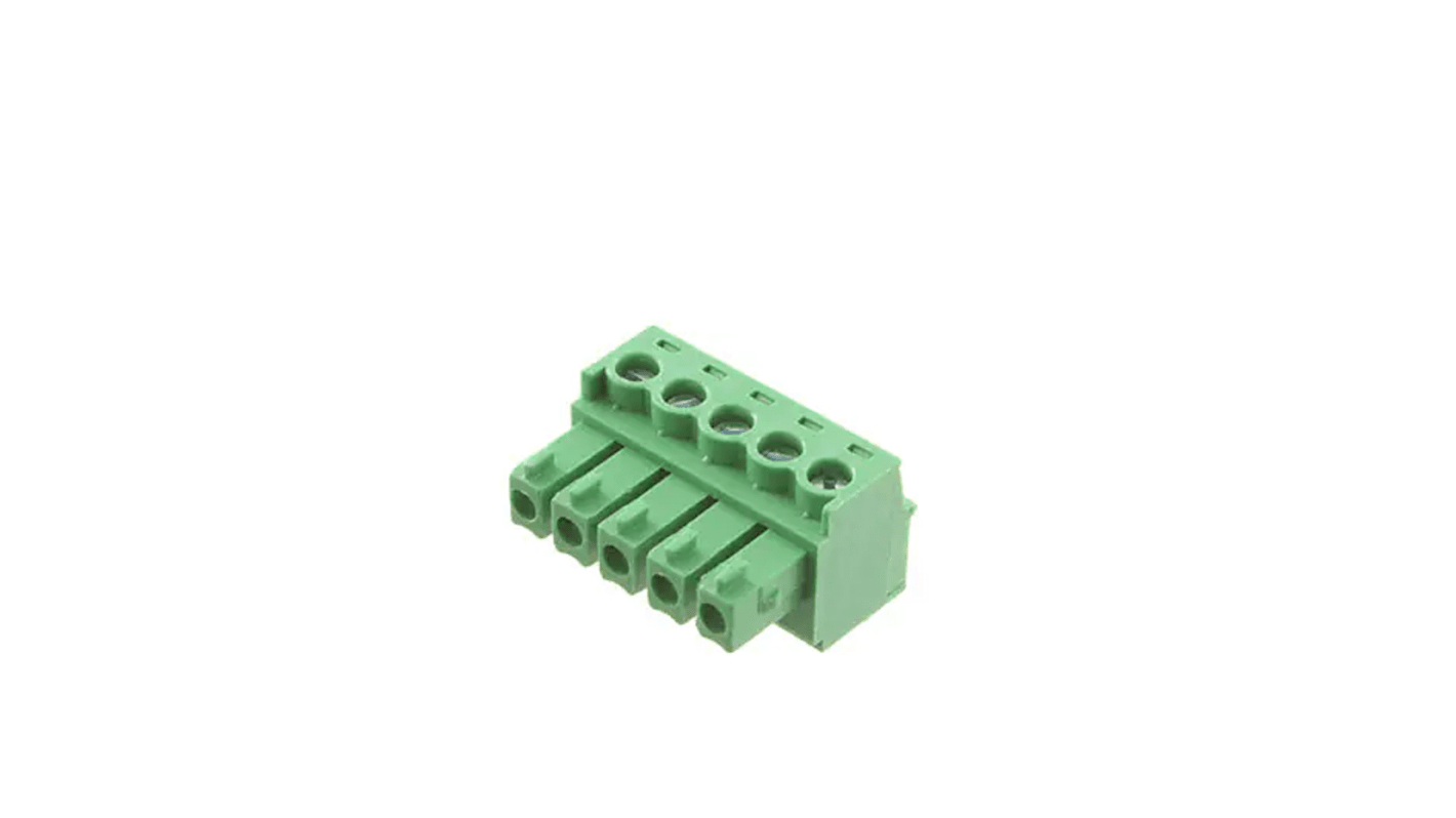 RS PRO 3.81mm Pitch 5 Way Pluggable Terminal Block, Plug, Free Hanging ...
