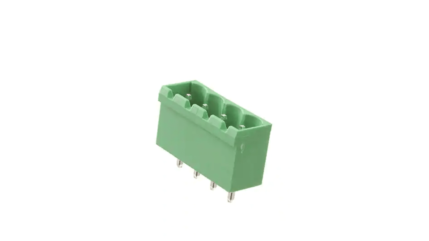 RS PRO 5.08mm Pitch 4 Way Pluggable Terminal Block, Header, Through Hole | RS