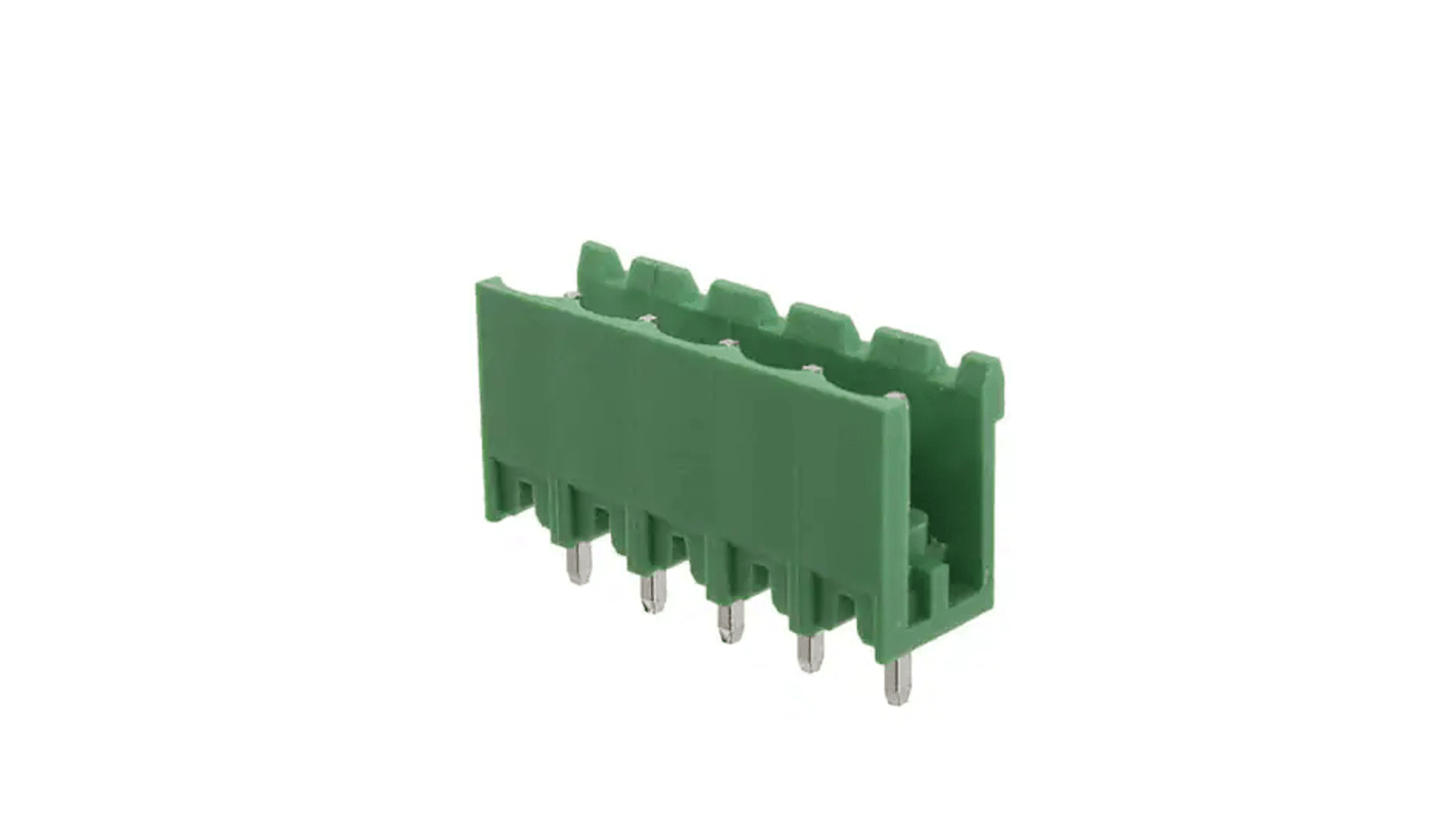 RS PRO 5mm Pitch 5 Way Pluggable Terminal Block, Header, Through Hole | RS