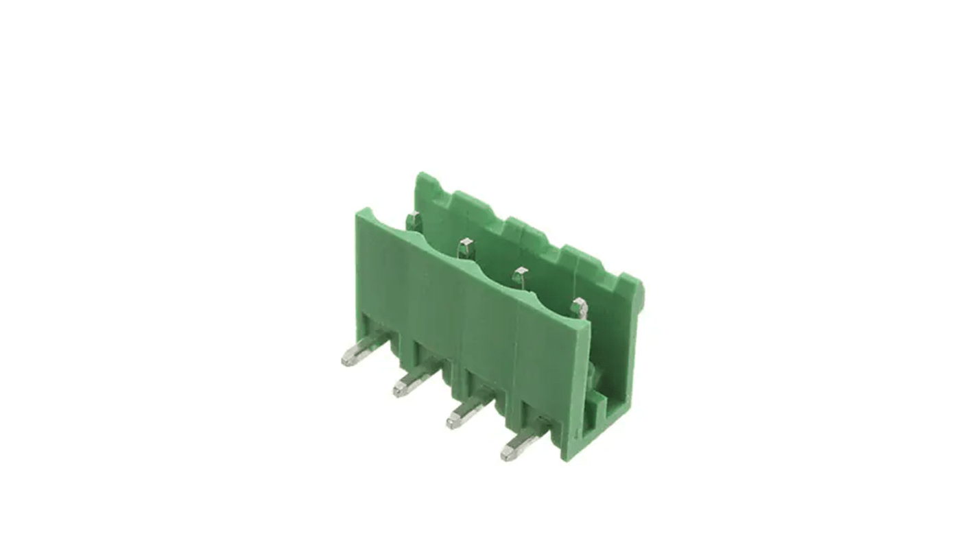 RS PRO 5mm Pitch 4 Way Pluggable Terminal Block, Header, Through Hole | RS
