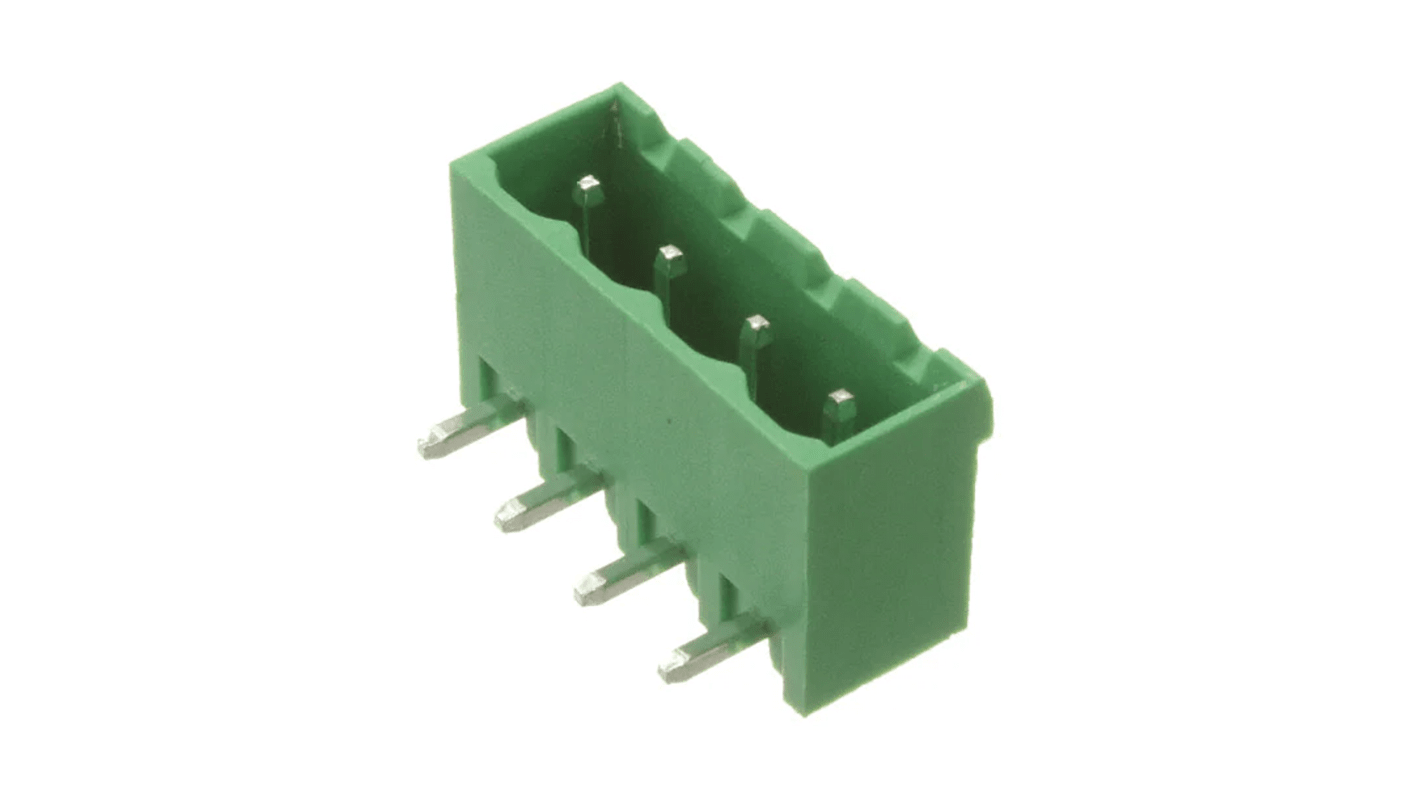 RS PRO 5mm Pitch 4 Way Pluggable Terminal Block, Header, Through Hole | RS