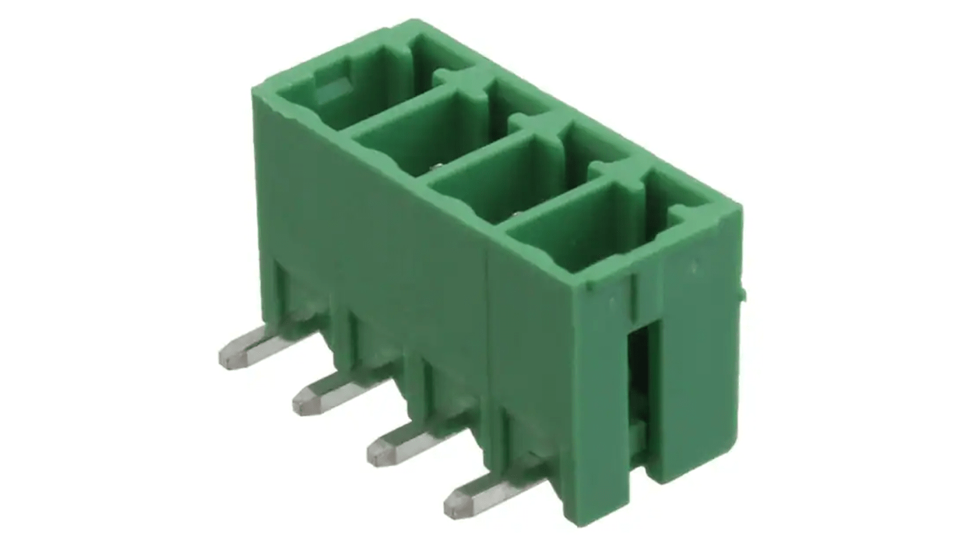 RS PRO 3.81mm Pitch 4 Way Pluggable Terminal Block, Header, Through ...