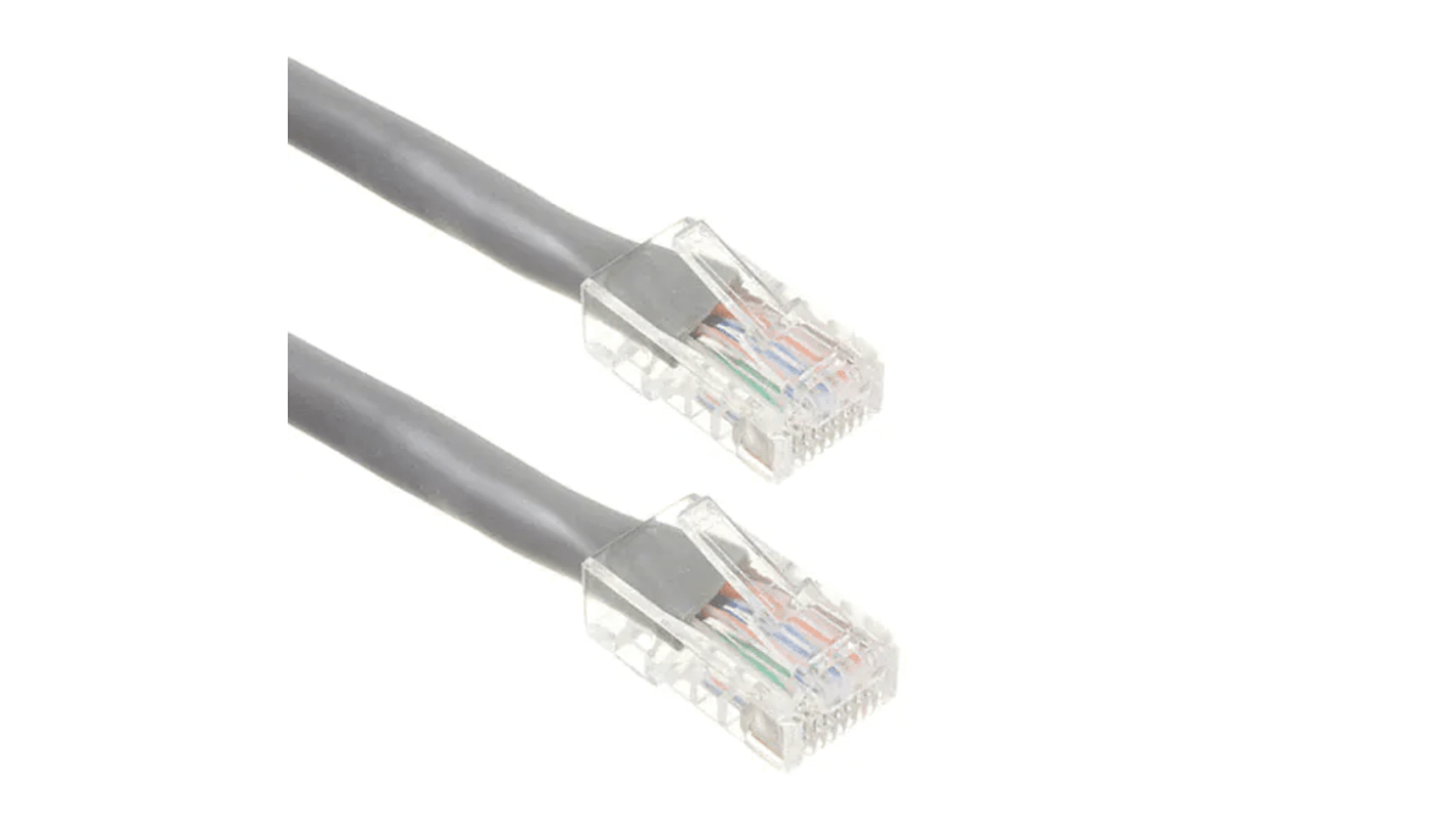 RS PRO Cat6 RJ45 to RJ45 Ethernet Cable, U/UTP, Grey, 3m | RS