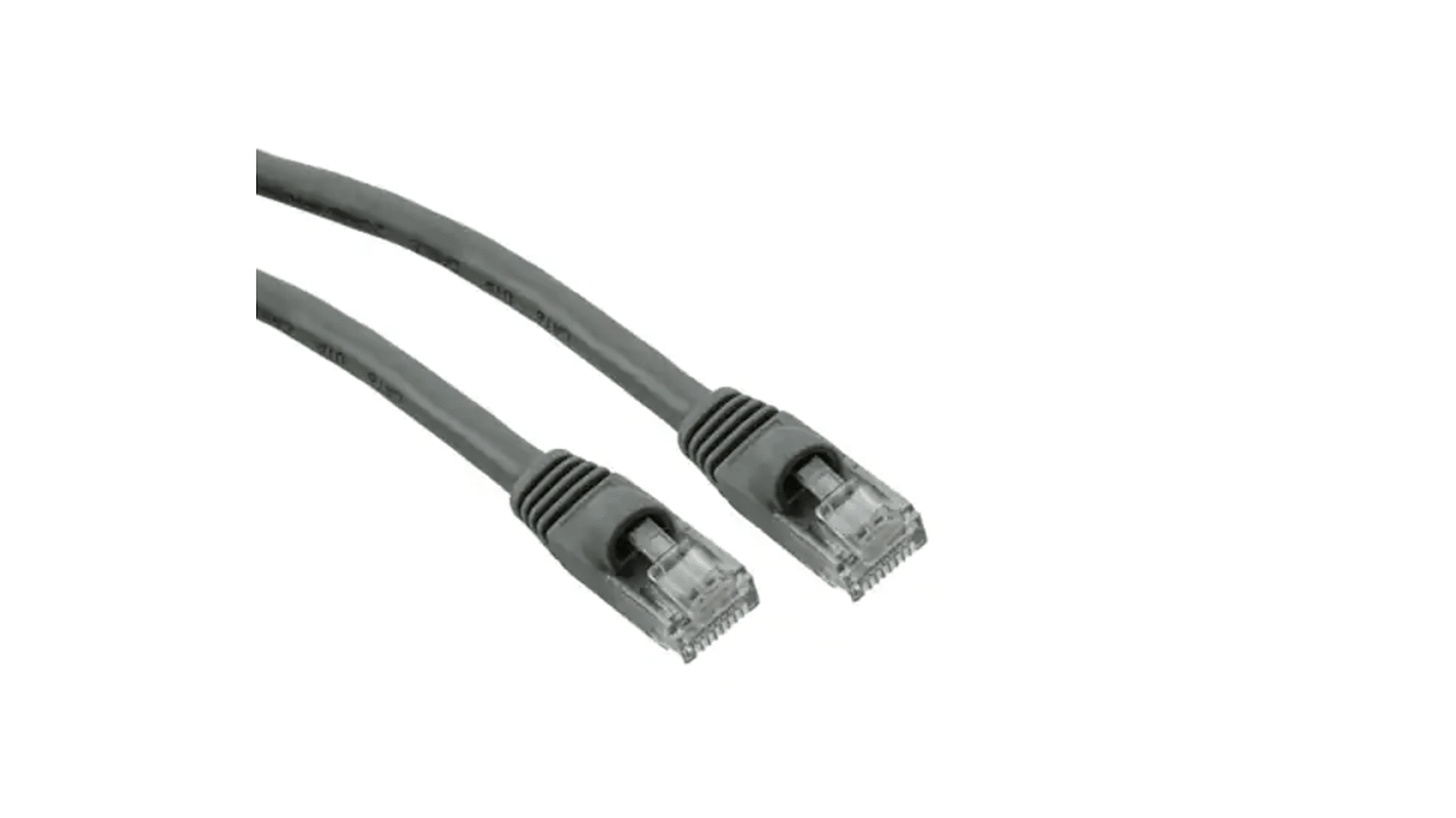 RS PRO Cat6 RJ45 to Male RJ45 Ethernet Cable, U/UTP, Grey PVC Sheath ...