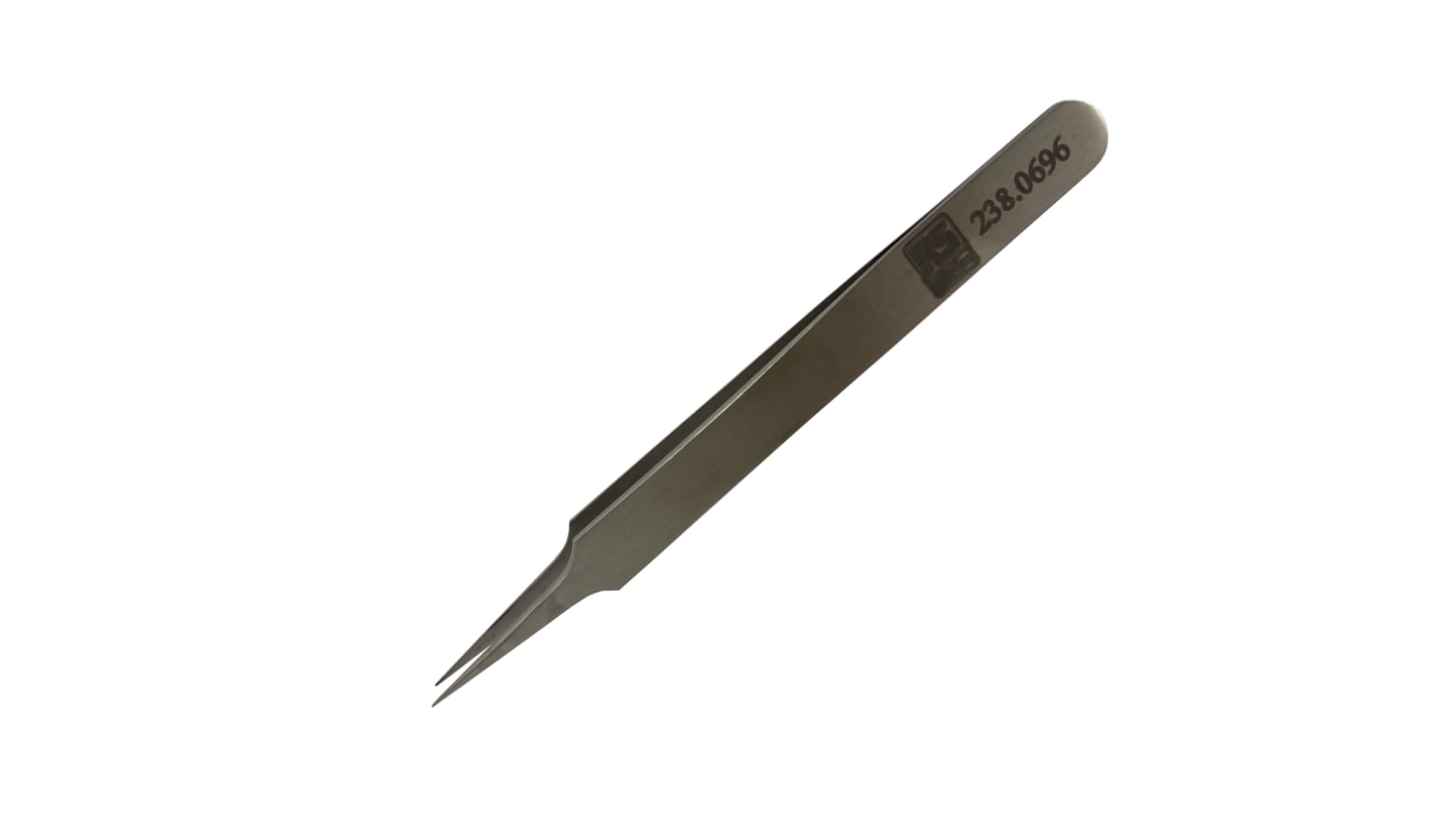 RS PRO 110 mm, Low Carbon Austenitic Steel, Sharp, Tweezer | RS
