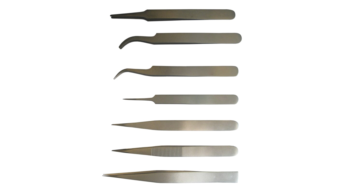RS PRO 120 mm, 130 mm, Low Carbon Austenitic Steel, Curved, Fine, Flat ...