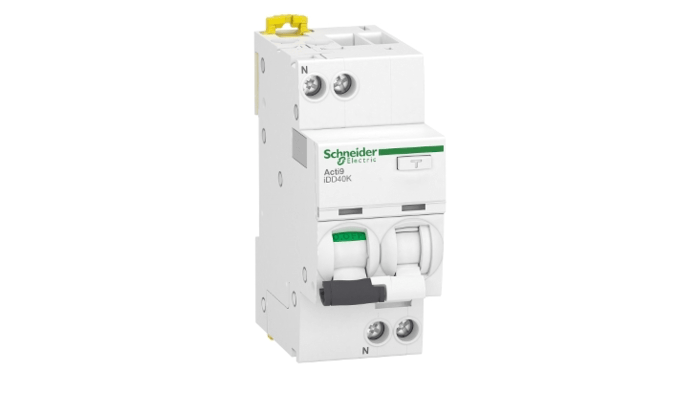 A9DK1632 | Schneider Electric RCBO, 32A Current Rating, 1P+N Poles, 30mA Trip Sensitivity, Type ...