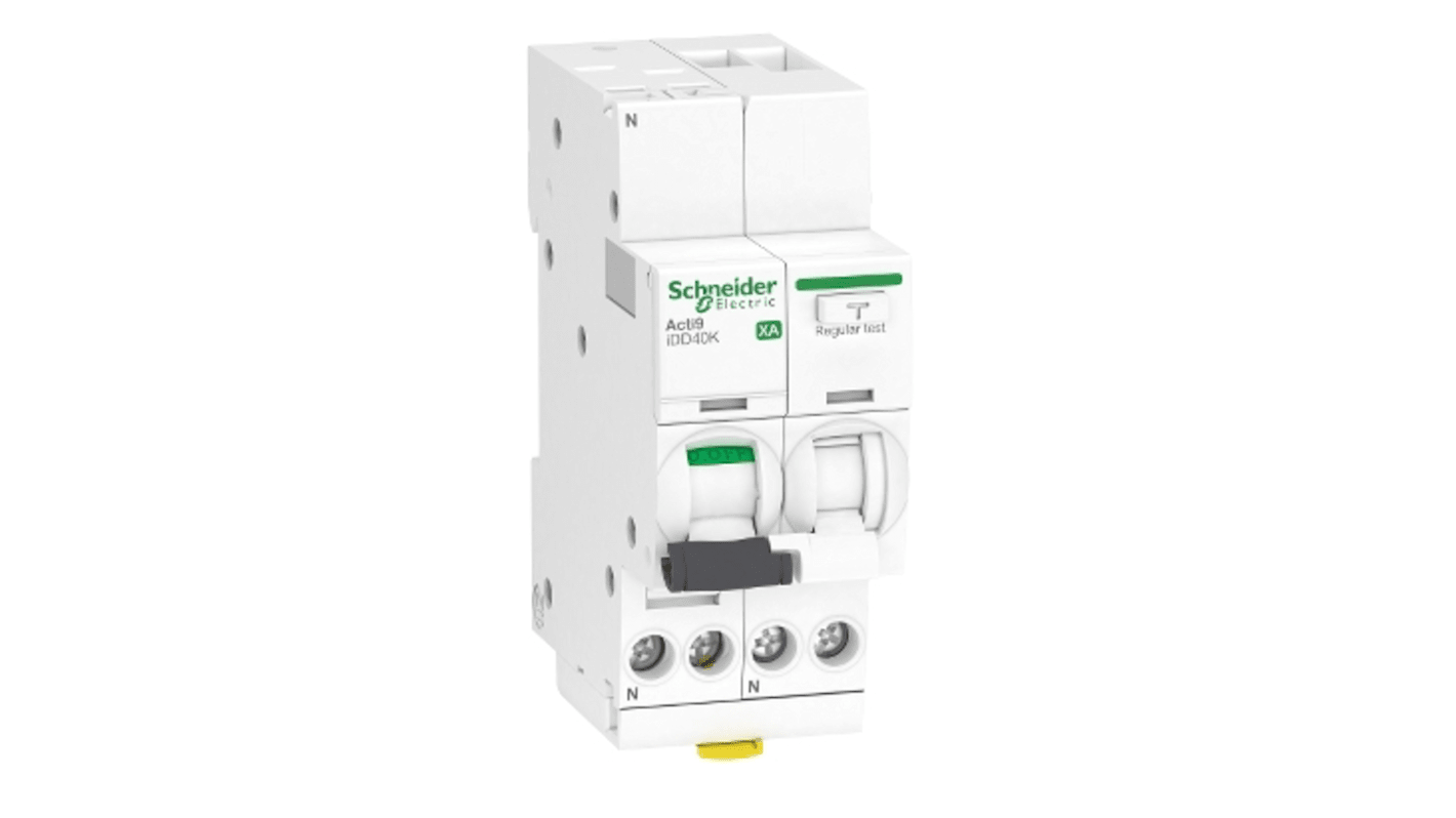 A9DS1616 | Schneider Electric RCBO, 16A Current Rating, 1P+N Poles, 30mA Trip Sensitivity, Type ...