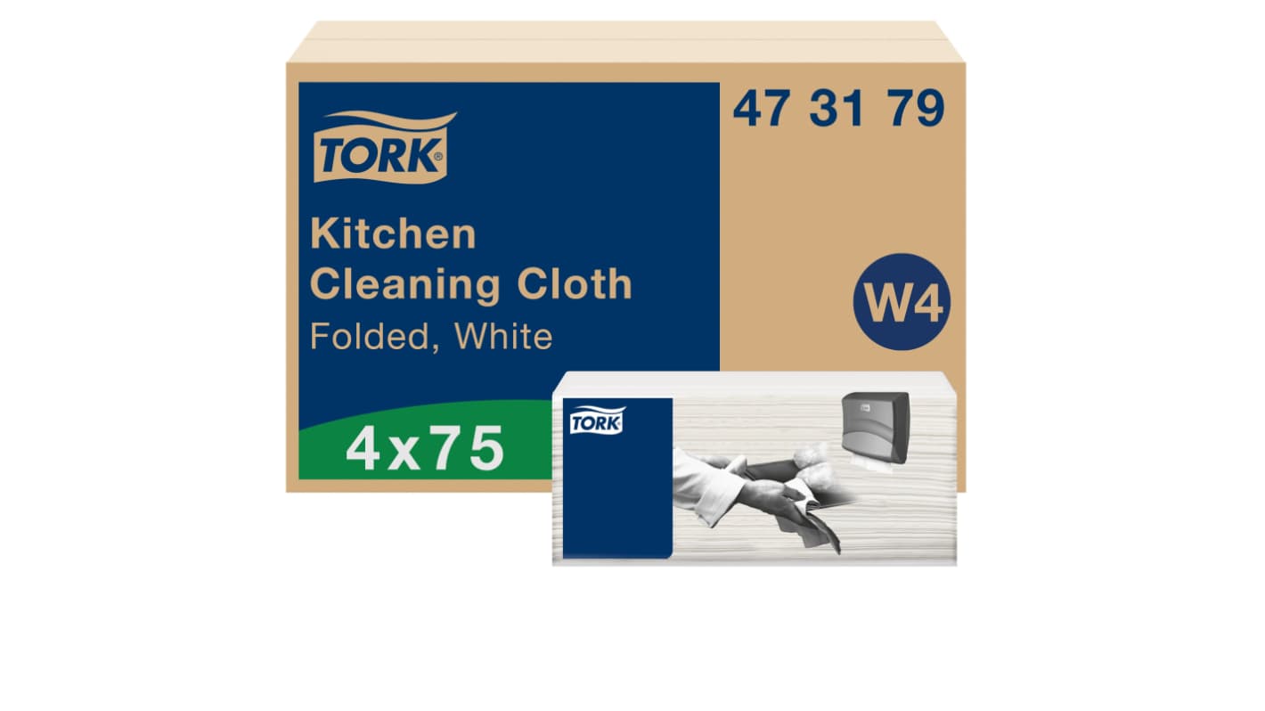 473179 | Tork White Non Woven Fabric Cloths for Kitchen, Plastic of 300 ...