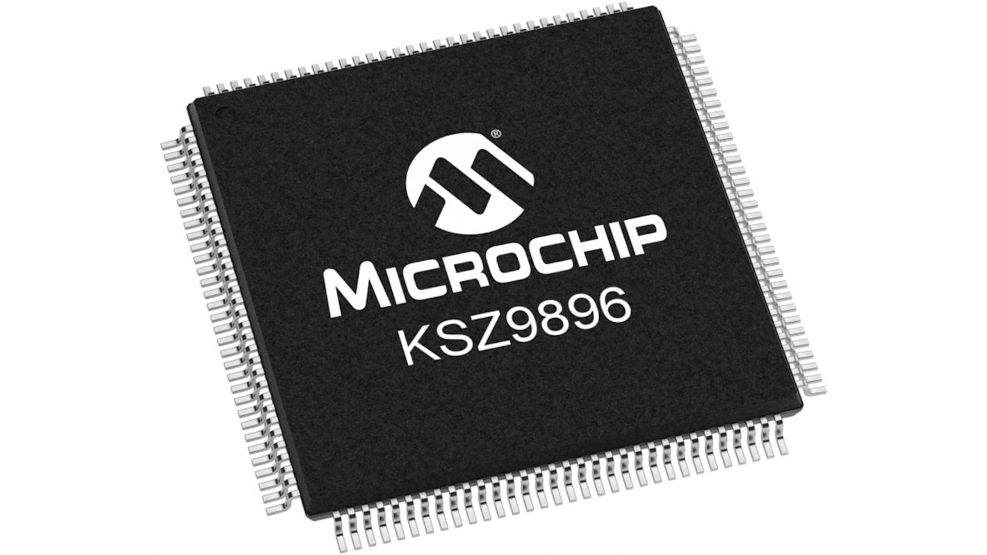Microchip KSZ9896CTXI, Ethernet Switch IC MII, RGMII, RMII, 128-Pin ...