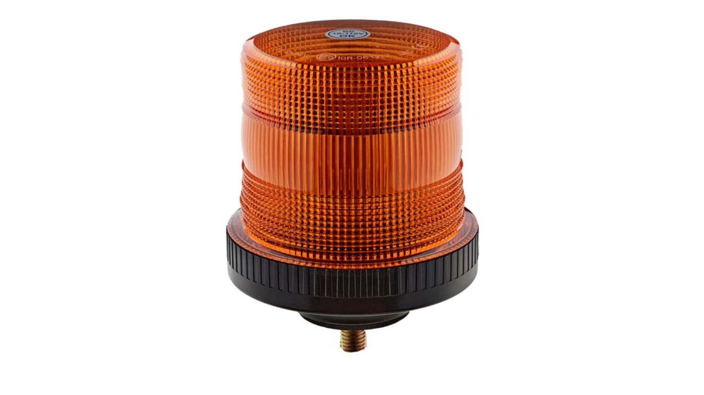 RS PRO Amber Flashing Beacon, 10 → 110 V, Base Mount, LED Bulb | RS