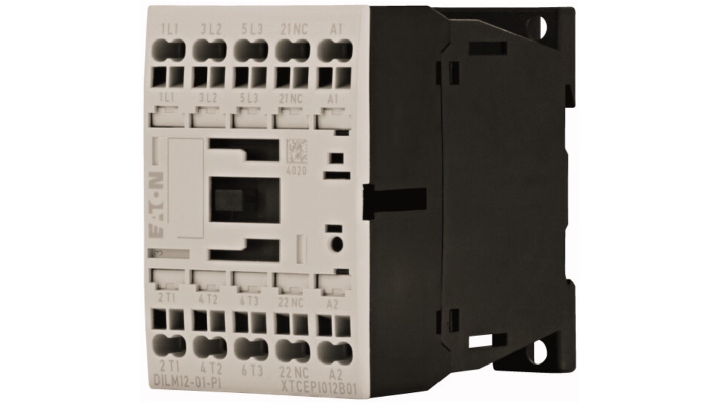 199653 DILM12-01(220V50/60HZ)-PI | Eaton Contactor, 220 V ac Coil, 3 ...