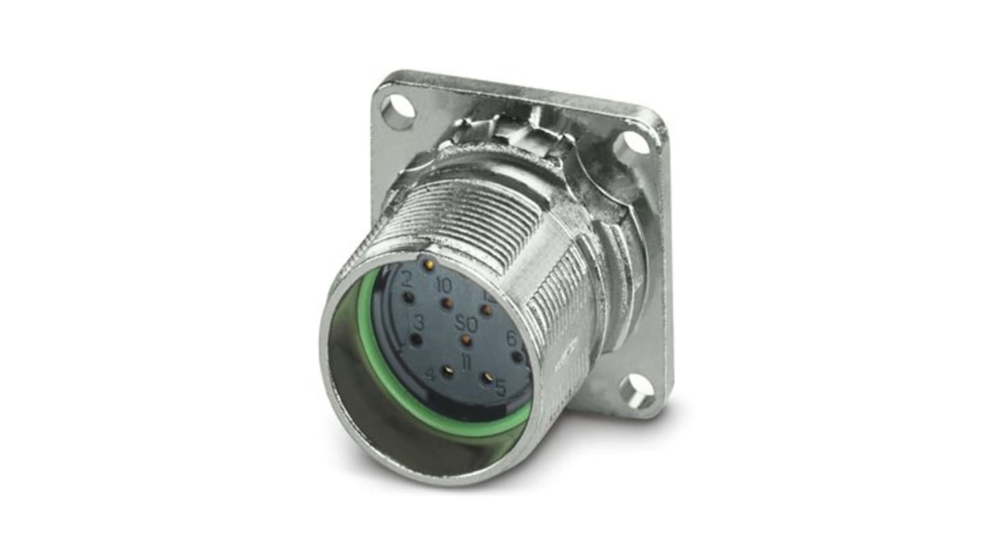 1629083 | Phoenix Contact Circular Connector, 12 Contacts, Front Mount ...