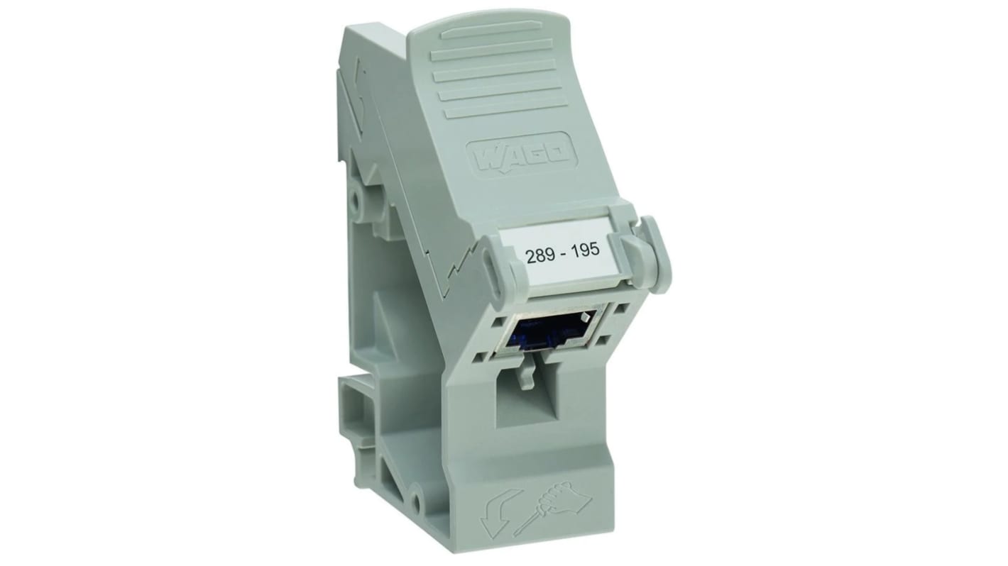 289-195 | Wago 8-Contact Female Interface Module, RJ45 Connector, DIN ...