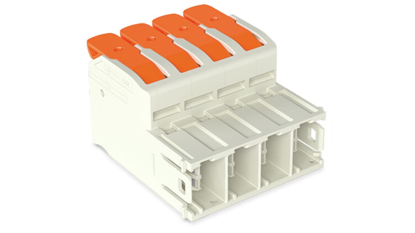 832-1204 | Wago 10.16mm Pitch 4 Way Pluggable Terminal Block, Plug | RS