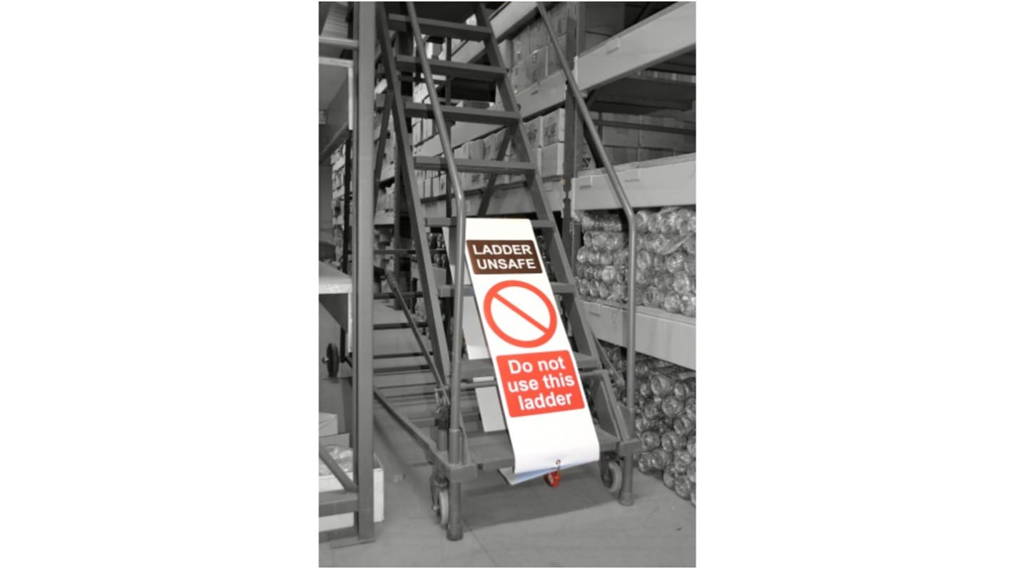 C2961 | Spectrum Industrial LOK Series Red on White Safety Ladder Tag ...
