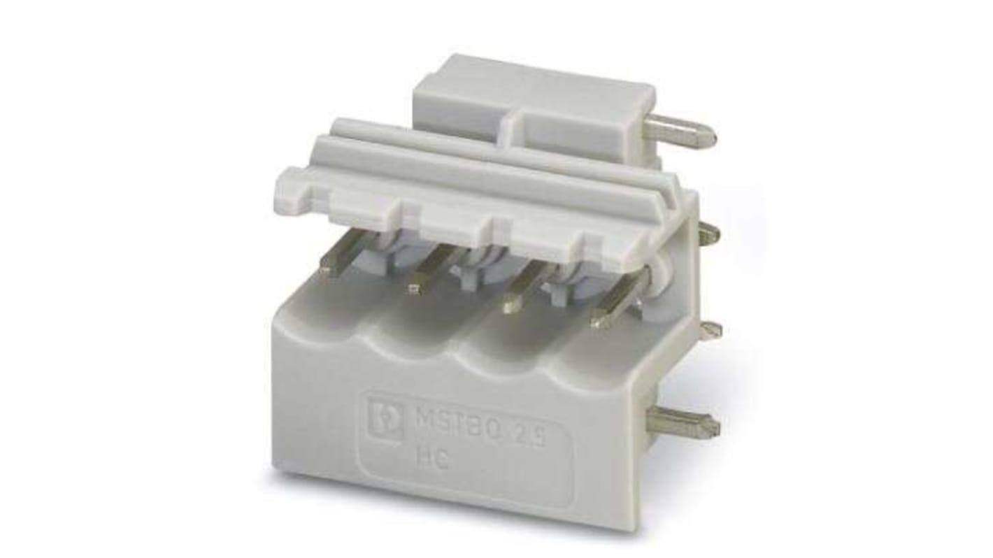 2907787 | Phoenix Contact 5mm Pitch 4 Way Right Angle Pluggable ...