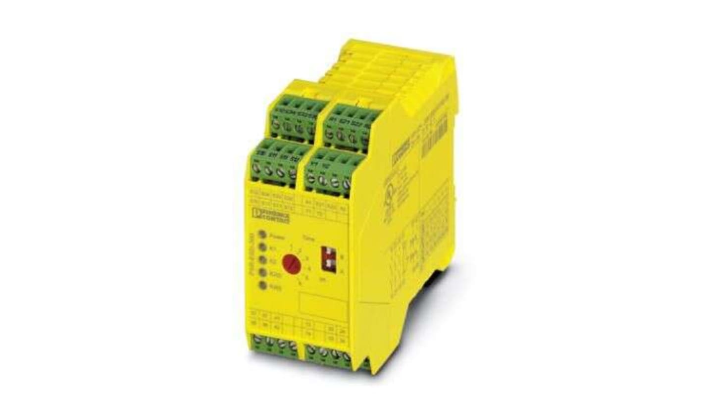 2981431 | Phoenix Contact Dual-Channel Safety Relay, 24V, 5 Safety ...